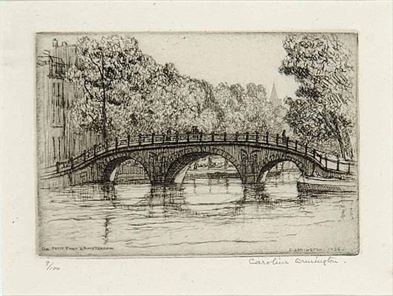 Caroline Helena Armington | Un Petit Pont A Amsterdam #9/100 (1926 ...