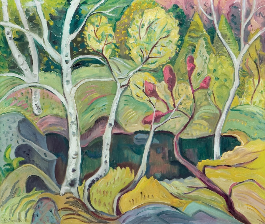Ethel Seath | BIRCHES AND POND (1945) | MutualArt