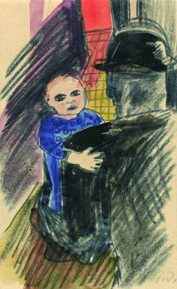 Grethe Jürgens | Mann mit Kind (1922) | MutualArt