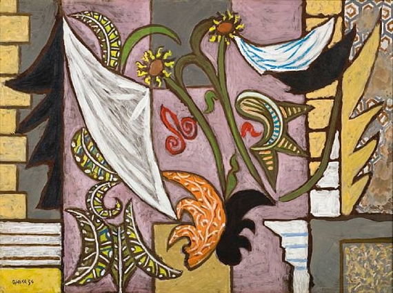 Nikos Hadjikyriakos-Ghika | Drapery and Plants (1954) | MutualArt