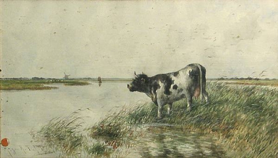 Hugo Anton Fisher | Cow Watering | MutualArt