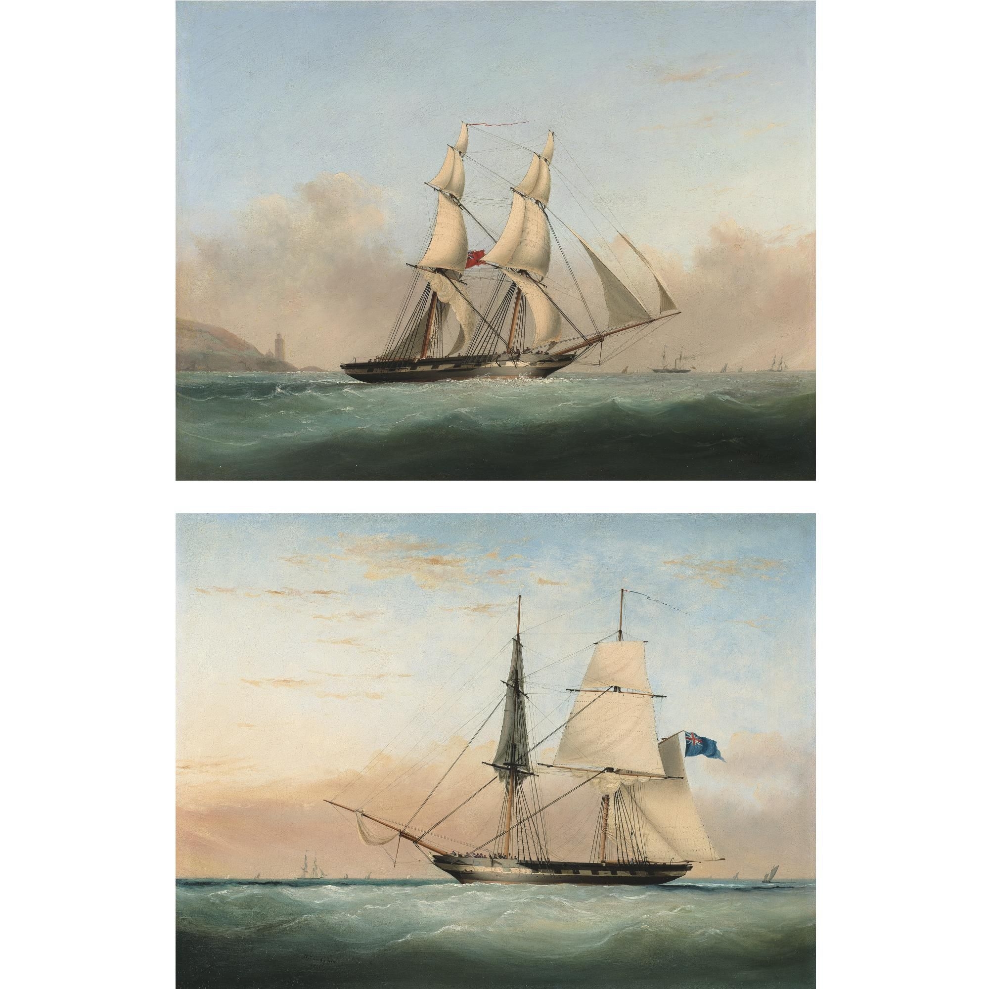 Nicholas Matthew Condy | HMS Ranger in a Stiff Breeze; HMS Acorn in a ...