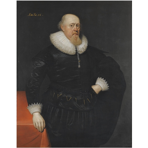 Cornelius Ceulen | Portrait of a Gentleman three-quarter length ...