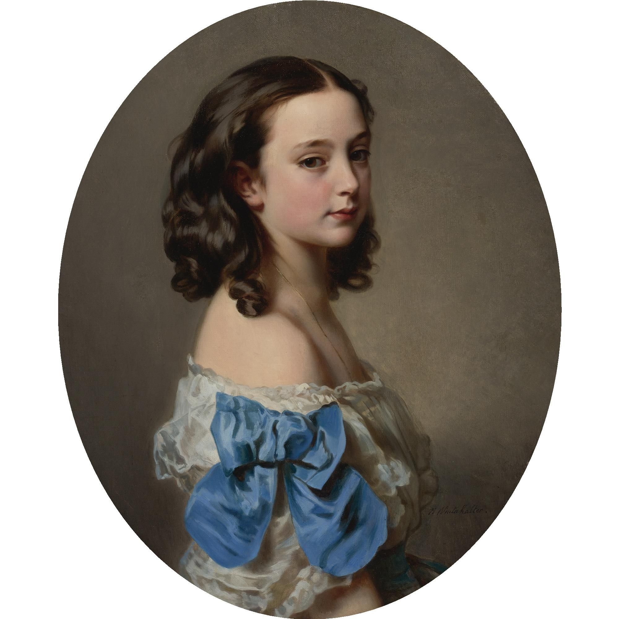 Hermann Winterhalter | Portrait of a Young Girl Said to be Paula ...