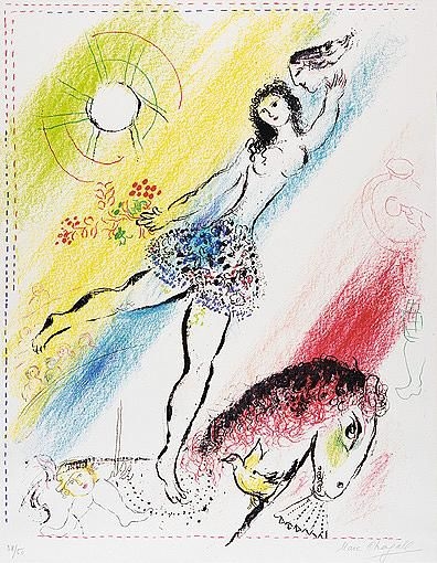 Marc Chagall | CIRCUS GIRL RIDER (M. 419) | MutualArt