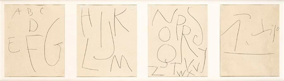 Pablo Picasso | ALPHABET ANTHROPOMORPHE | MutualArt
