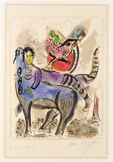 Marc Chagall | THE BLUE COW (MOURLOT 488) | MutualArt