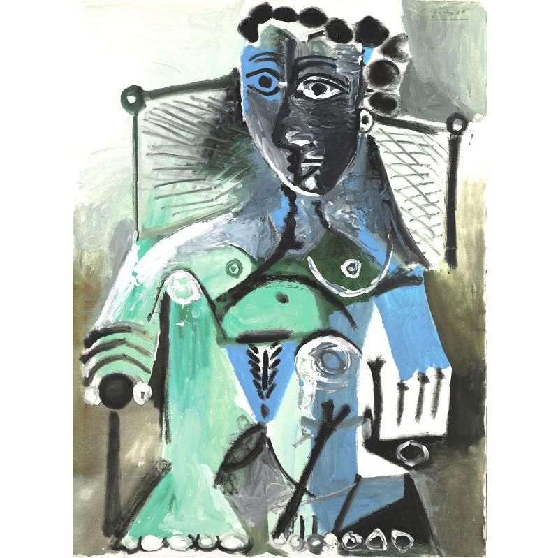 Pablo Picasso | FEMME NUE ASSISE DANS UN FAUTEUIL | MutualArt