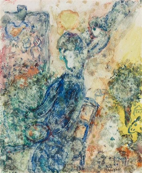 Marc Chagall | LE PEINTRE À LA PALETTE | MutualArt