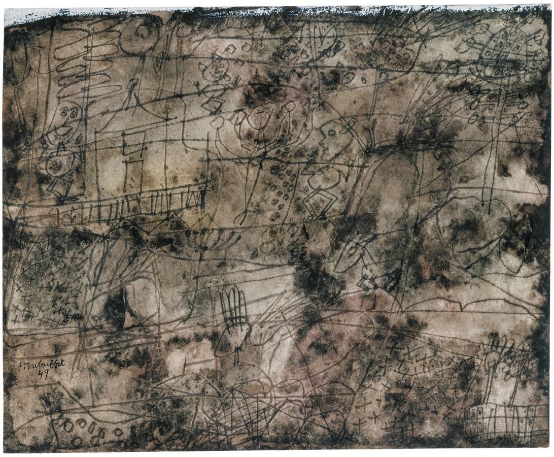 Jean Dubuffet | PAYSAGE ROSÉ AVEC PETIT ANIMAL | MutualArt