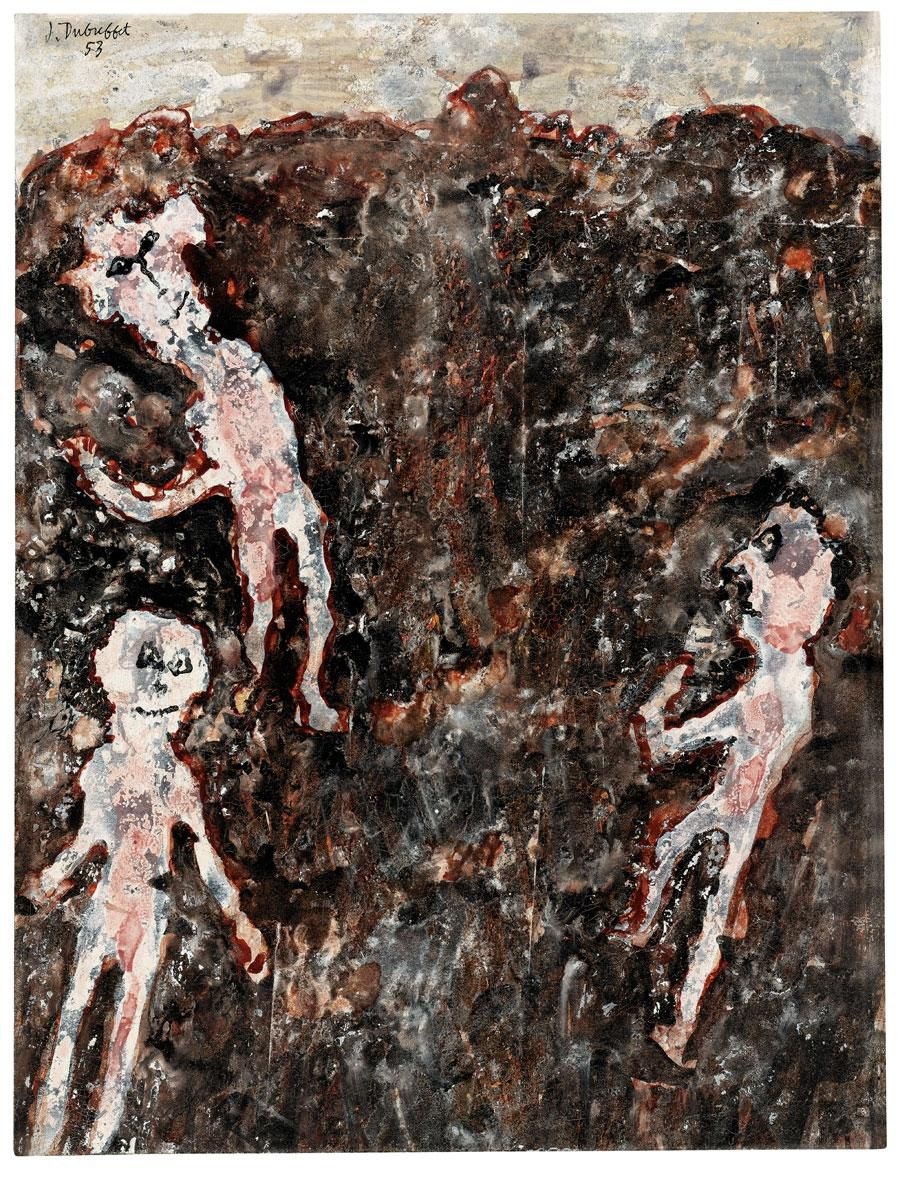 Jean Dubuffet | PAYSAGE AVEC TROIS PERSONNAGES | MutualArt
