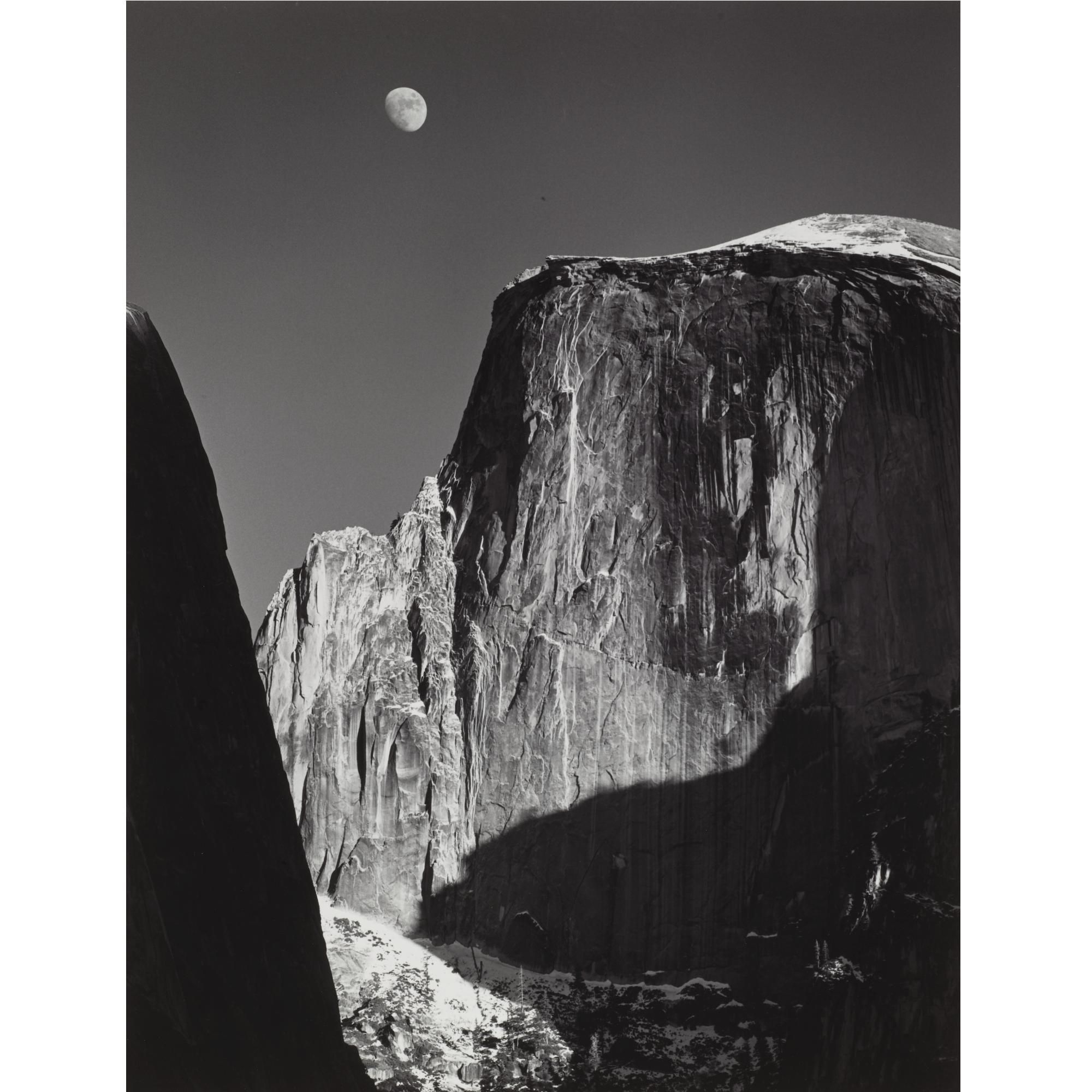 Ansel Adams | 'half dome and moon, yosemite national park' | MutualArt