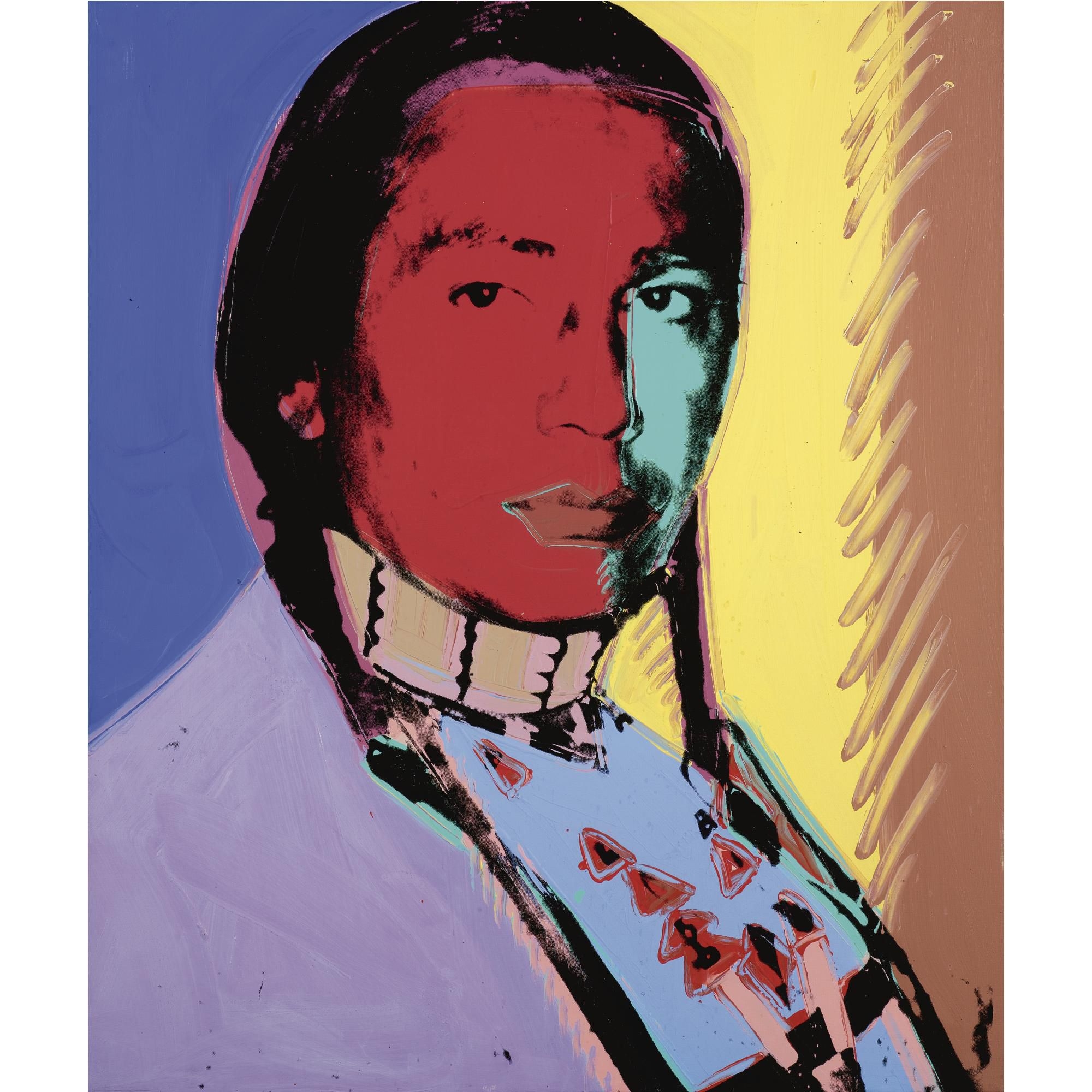 Andy Warhol | Portrait of an American Indian (Russell Means) (1976 ...