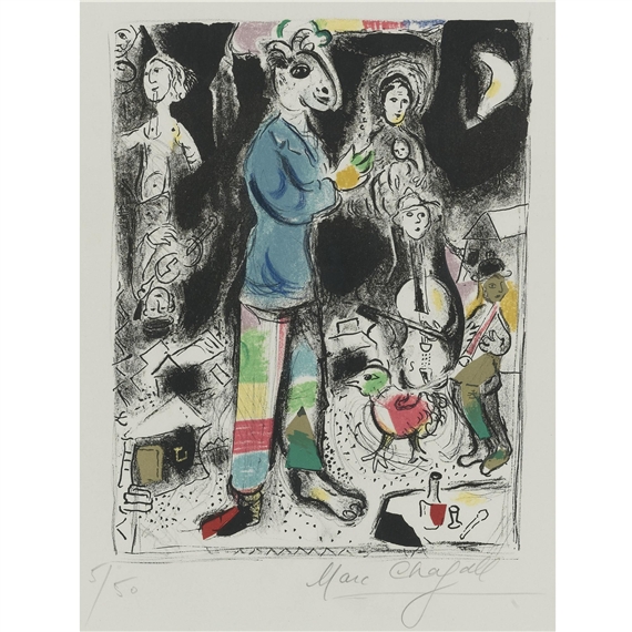 Marc Chagall | Peasant with a violin (M. 551) | MutualArt