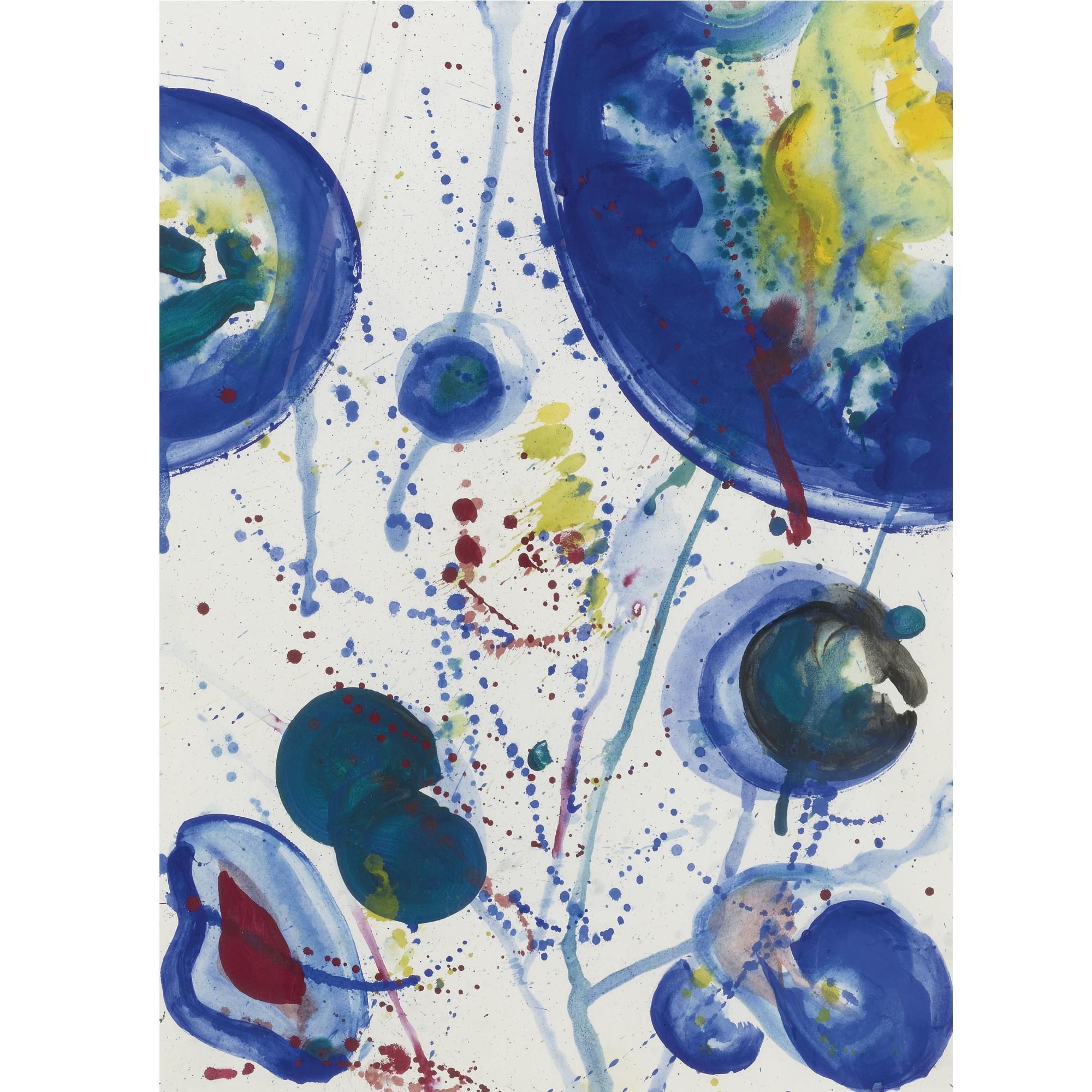 Sam Francis | Untitled (Blue Balls) (1960) | MutualArt