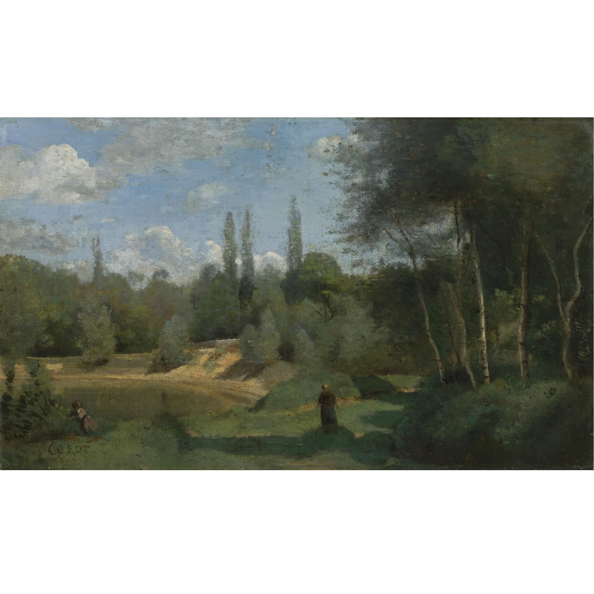Jean Baptiste Camille Corot | ITALIAN LANDSCAPE IN THE ROMAN CAMPAGNA ...