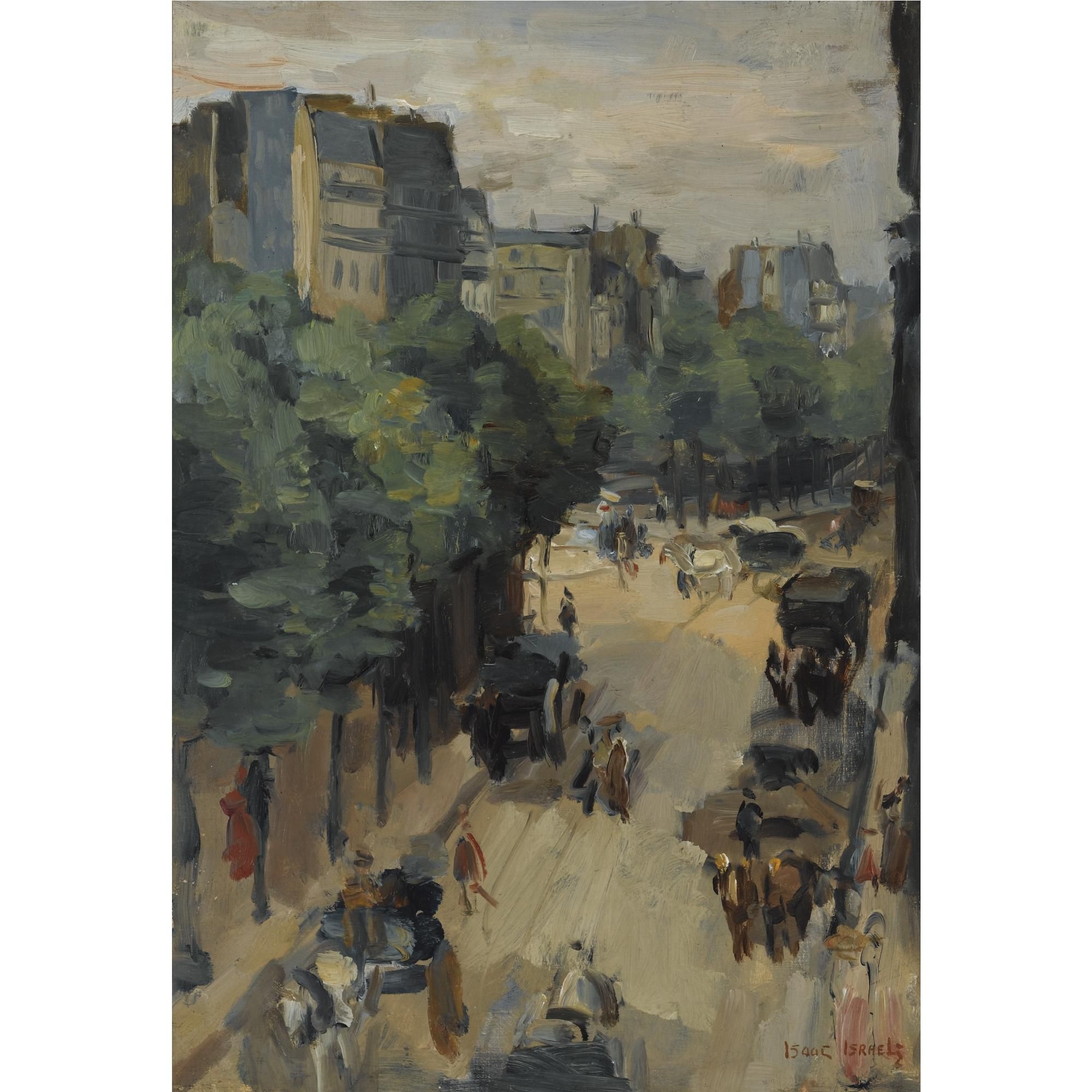 Isaac Israëls | A street scene in Paris | MutualArt