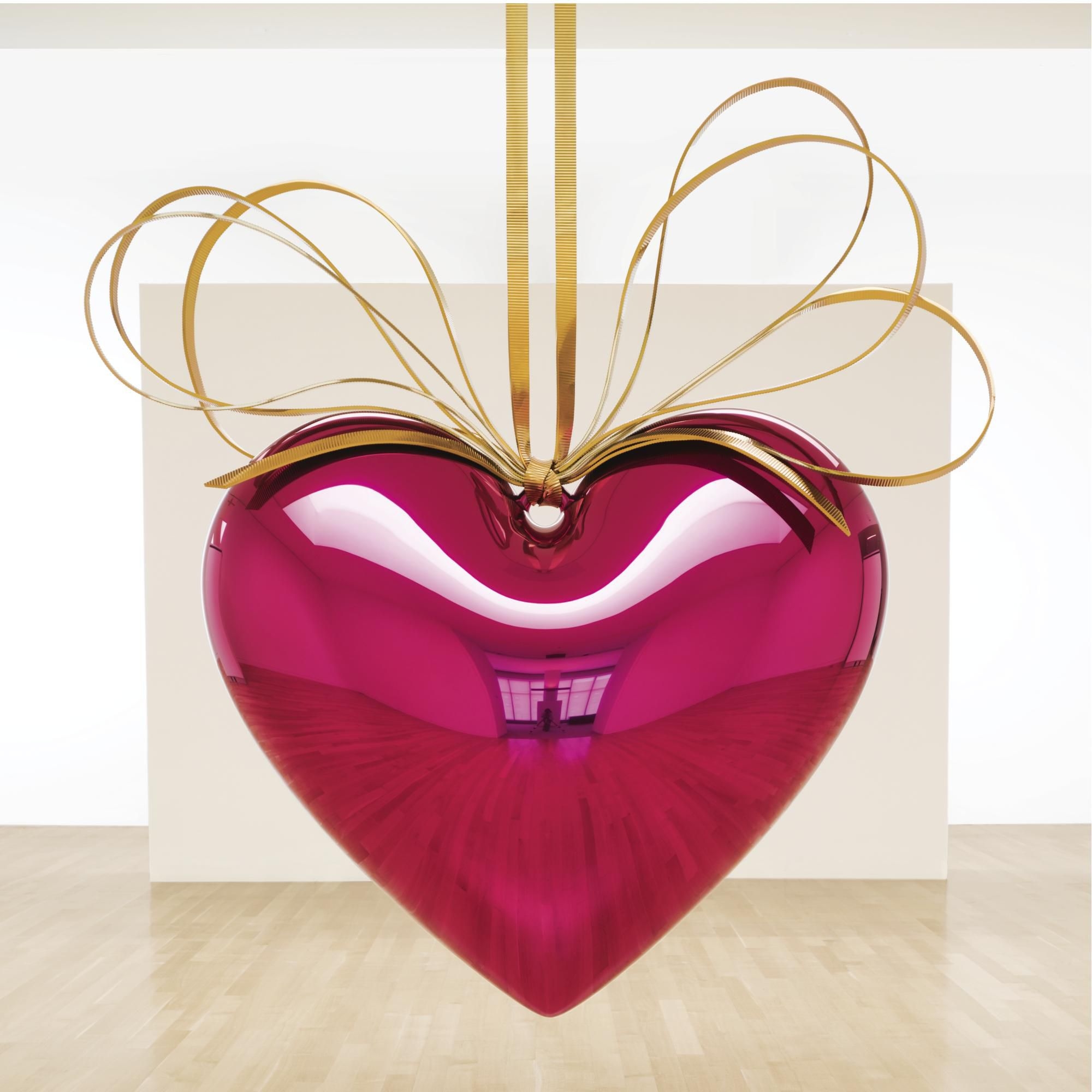 Jeff Koons | Hanging Heart (Magenta/Gold) (1994) | MutualArt