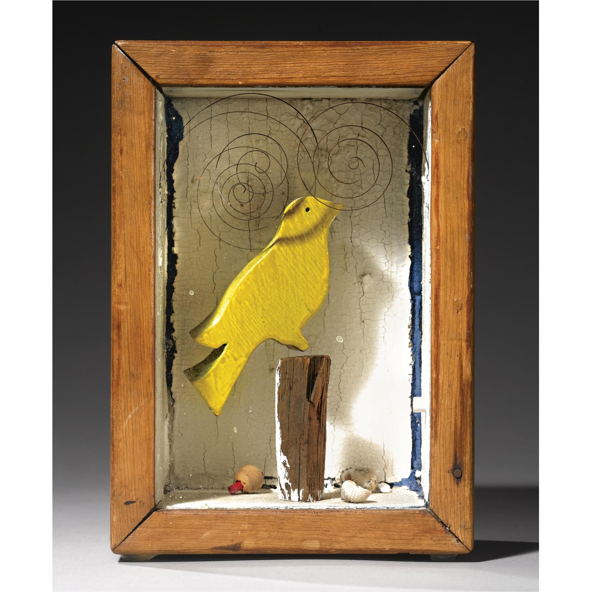 Joseph Cornell | Untitled (Yellow Bird with Watch Springs) (Circa 1950 ...