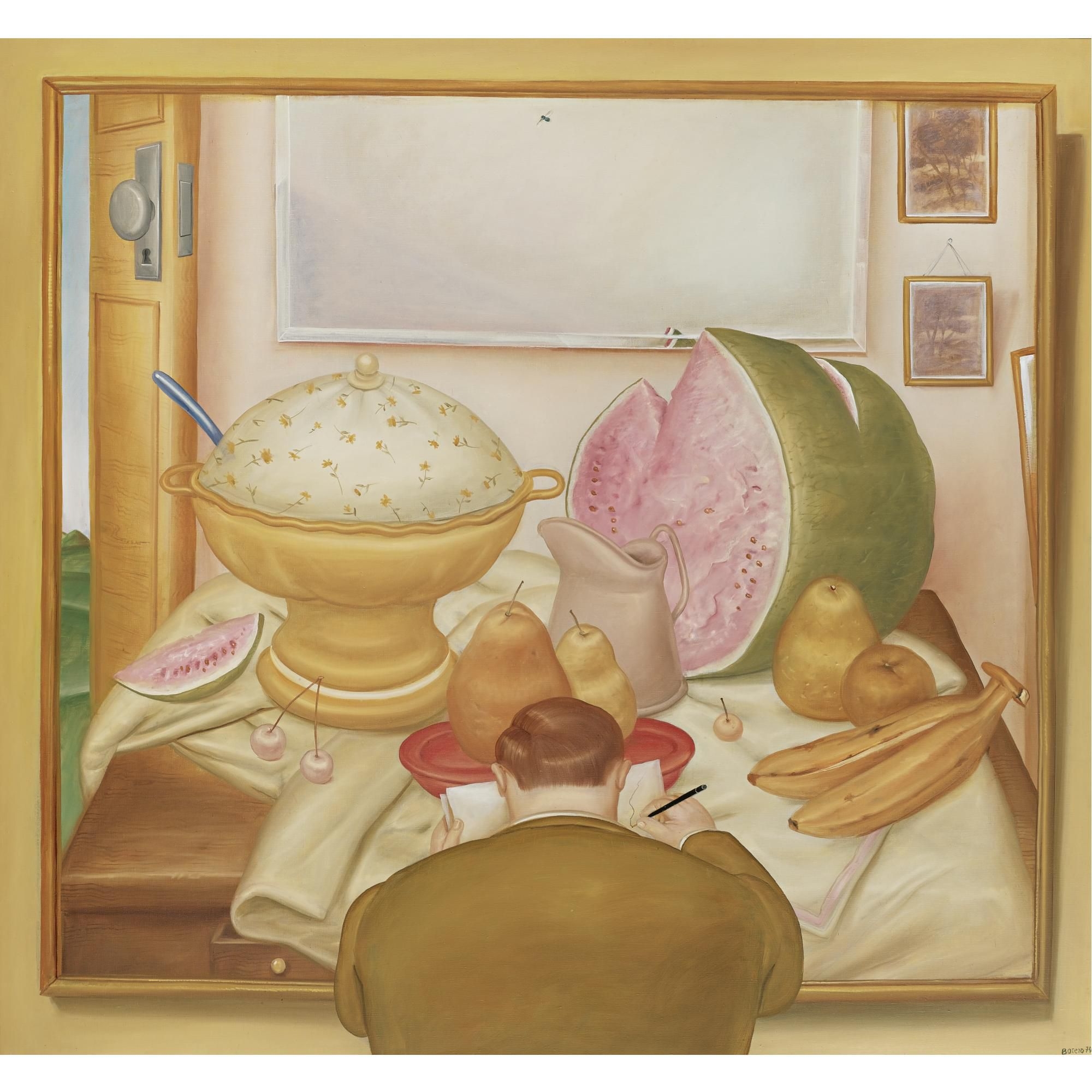 Fernando Botero | Mujer dormida sobre una cama | MutualArt