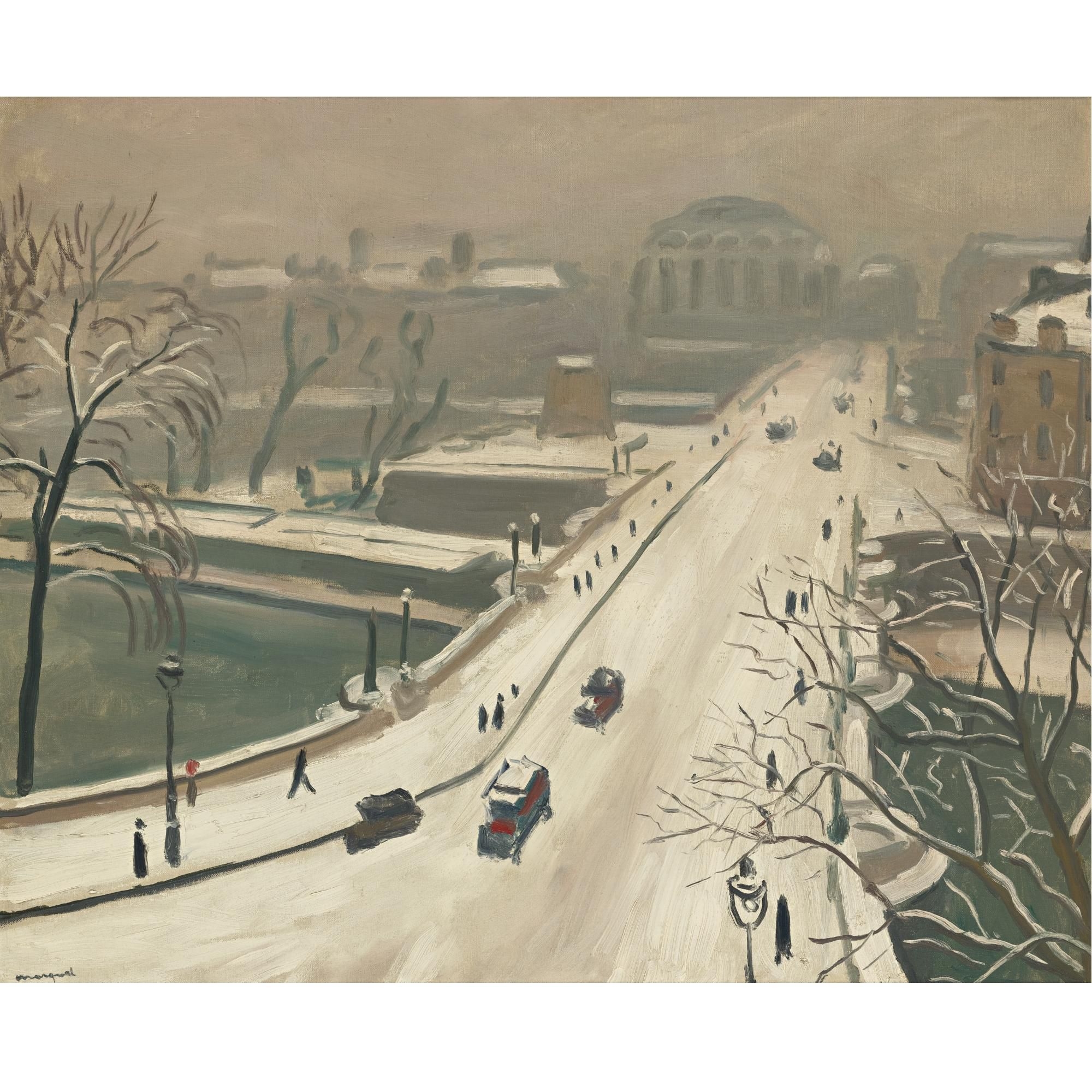 Albert Marquet | Le Port d'Alger par Temps Gris (Circa 1942) | MutualArt