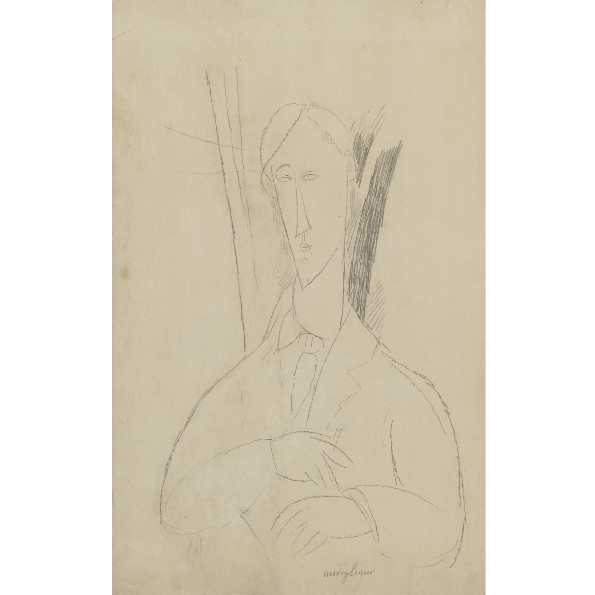 Amedeo Modigliani | Portrait de Jeune Homme (1918) | MutualArt