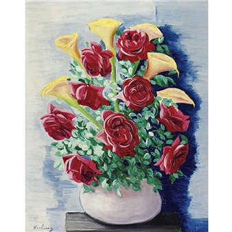 Kisling Moïse | Petite Tête Fleurie (1939) | MutualArt