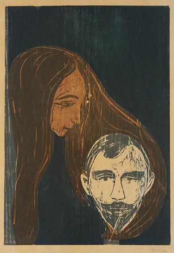 Edvard Munch | MAN'S HEAD IN WOMANS HAIR (W. 89; SCH. 80) | MutualArt