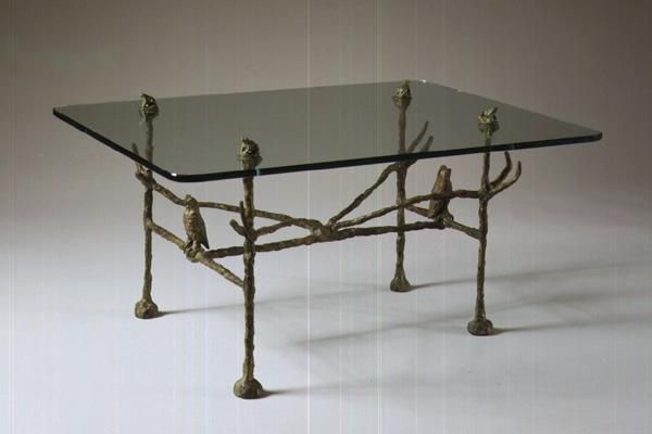 Diego Giacometti | TABLE BASSE TRAPEZOIDALE, MODELE AUX HIBOUX ET ...
