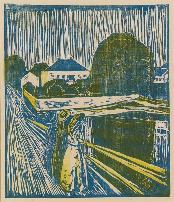 Edvard Munch | THE GIRLS ON THE BRIDGE (MÄDCHEN AUF DER BRÜCKE) (W. 628 ...