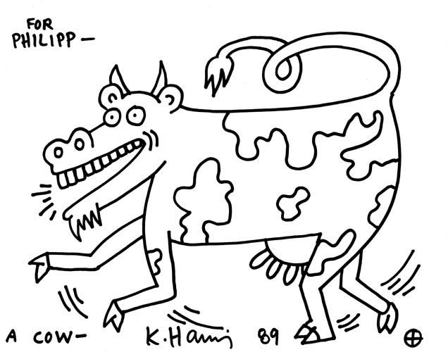 Keith Haring | A COW | MutualArt