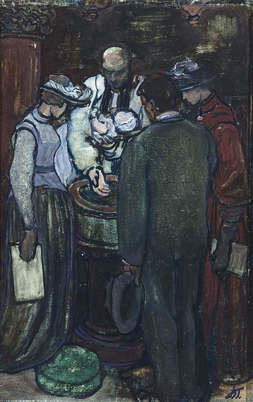 Jan Toorop | THE BAPTIZE OF A CHILD | MutualArt