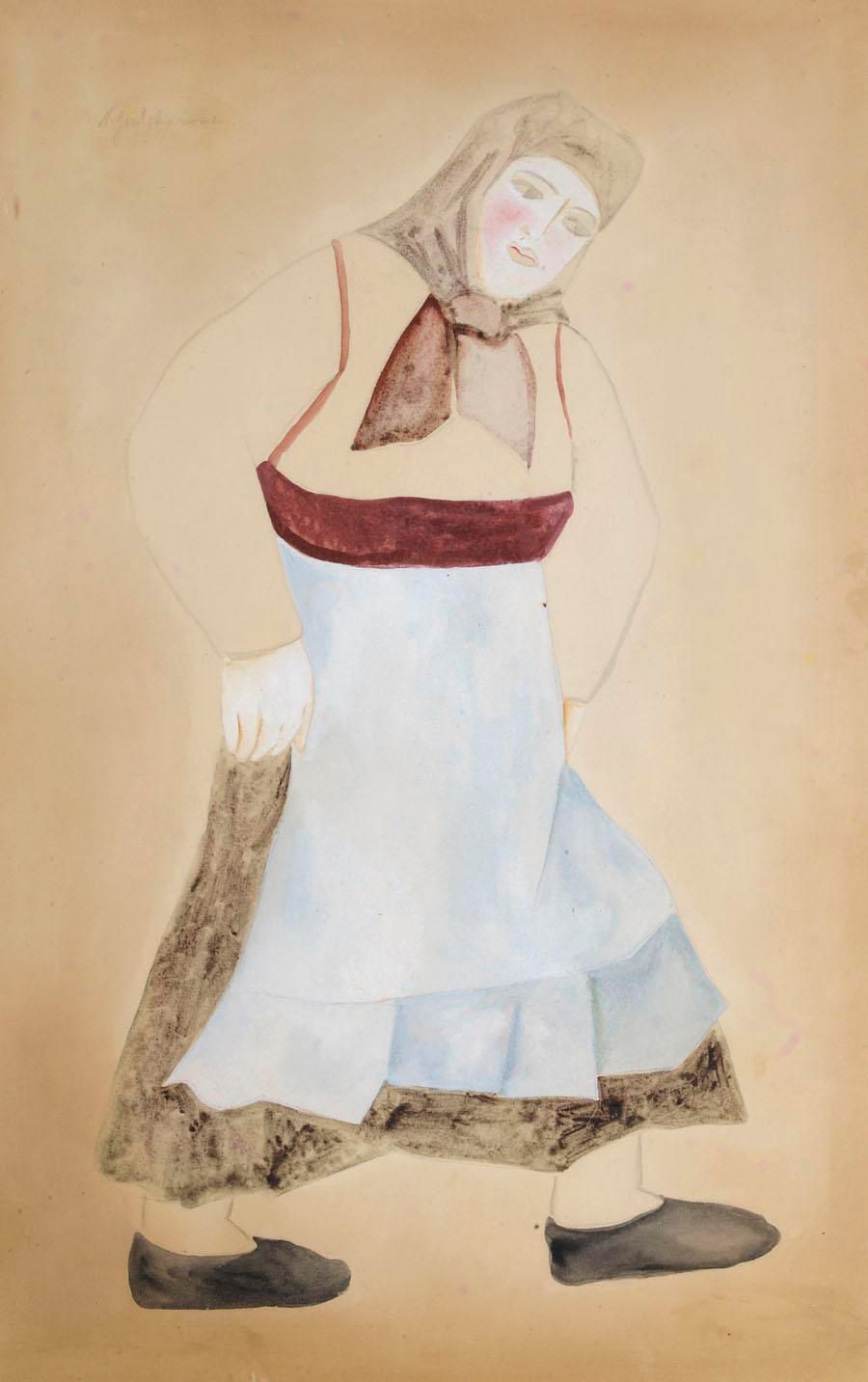 Natalia Goncharova | COSTUME DESIGN FOR LES NOCES | MutualArt