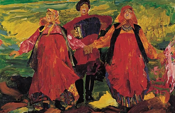 Filipp Malyavin Maljavin | RUSSIAN, 1869-1940 RUSSIAN PEASANTS SINGING ...