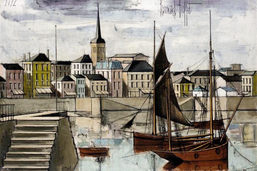 Bernard Buffet | LES SABLES D'OLONNE, LE PORT (1972) | MutualArt