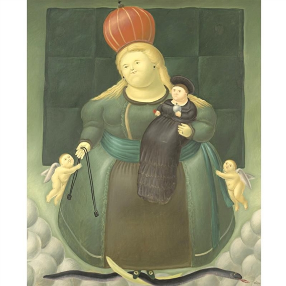 Fernando Botero | MADONNA AND CHILD (NUESTRA SEÑORA DEL CARMEN) | MutualArt