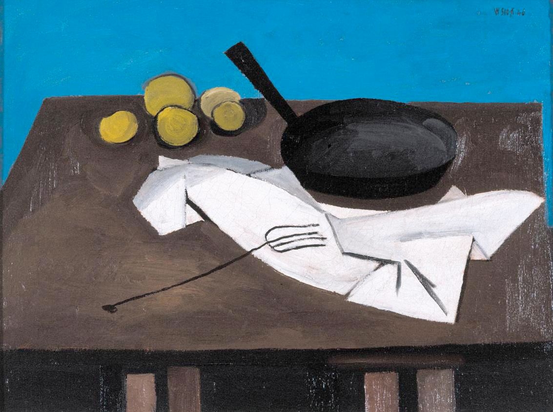 William Scott | STILL LIFE WITH FRYING PAN | MutualArt