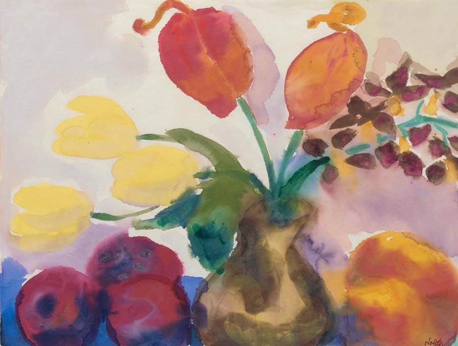Emil Nolde | STILLEBEN MIT BLUMEN UND FRÜCHTEN (STILL LIFE WITH FLOWERS ...