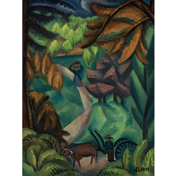 André Lhote | PAYSAGE À LA CHARRETTE | MutualArt