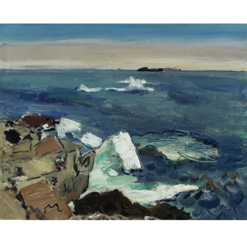 John Marin | TWO BOATS AND SEA, MAINE | MutualArt