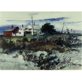 Andrew Wyeth | RED BARN FARM (1939) | MutualArt