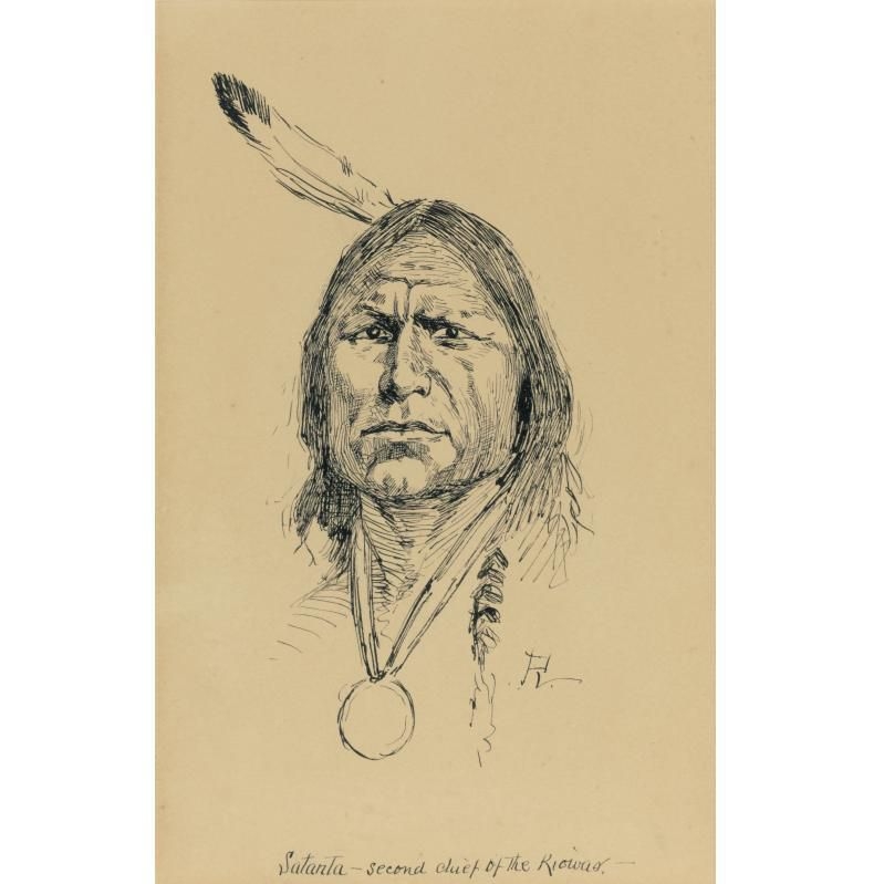 Frederic Remington | SATANTA, SECOND CHIEF OF RIOWAS (Circa 1888 ...