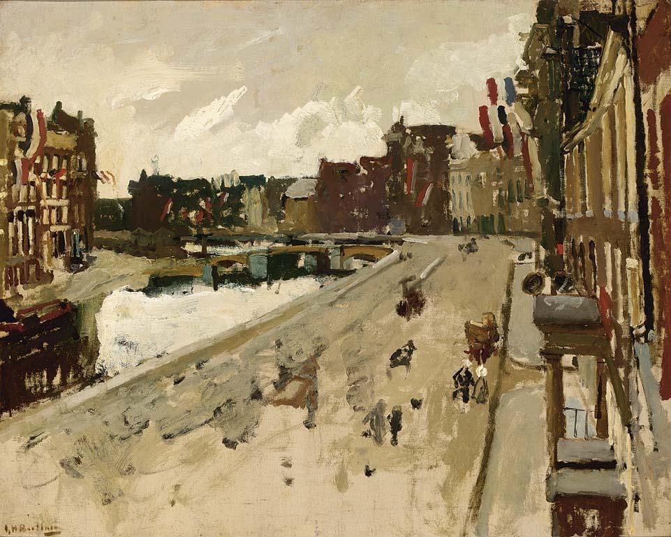 George Hendrik Breitner | A VIEW OF THE ROKIN, AMSTERDAM | MutualArt