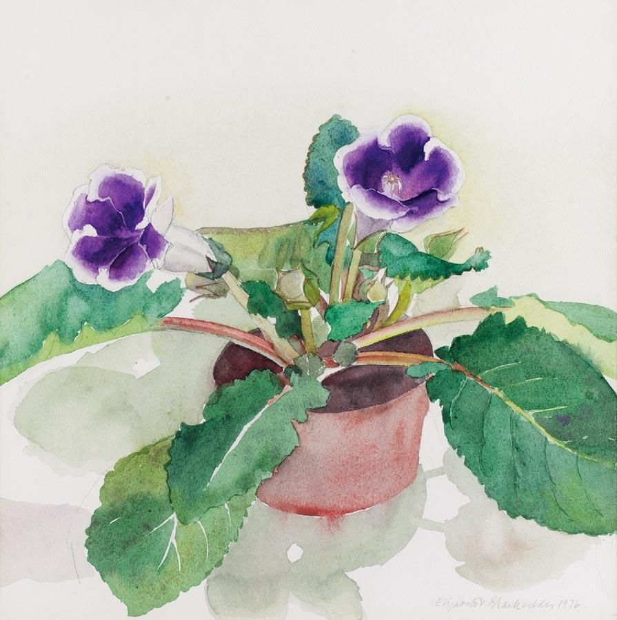 Elizabeth Blackadder | STILL LIFE WITH FISH AND INDIAN PURSE | MutualArt