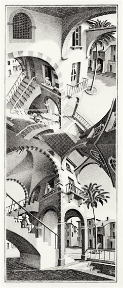 Maurits Cornelis Escher | UP AND DOWN (L. 146; B. 352) | MutualArt
