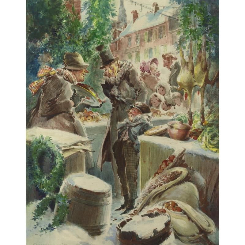 Everett Shinn | ILLUSTRATION FOR DICKENS' A CHRISTMAS CAROL | MutualArt