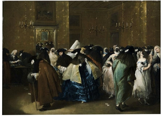 Francesco Guardi | THE RIDOTTO IN VENICE WITH MASKED FIGURES CONVERSING ...