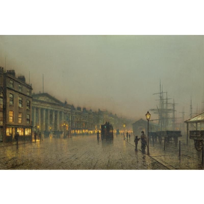 John Atkinson Grimshaw | whitby, from the east side | MutualArt