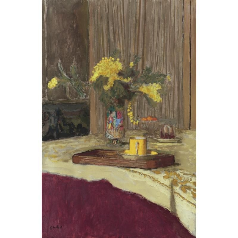 Édouard Vuillard | Bouquet de Mimosa sur la table (1938) | MutualArt