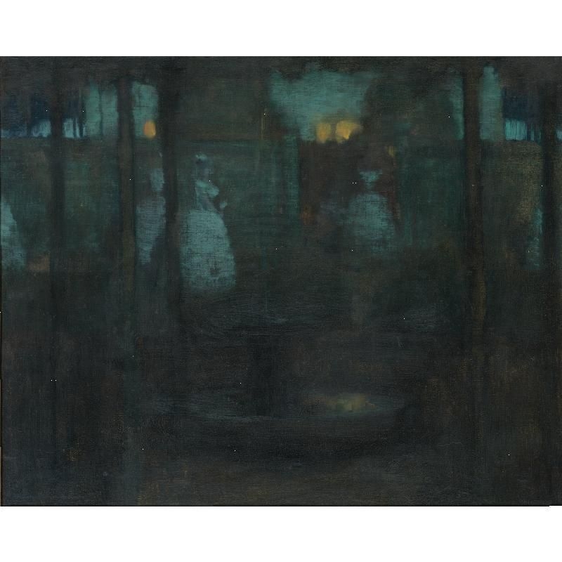 Edward Steichen | Moonlight in the Garden at Versailles (1902) | MutualArt